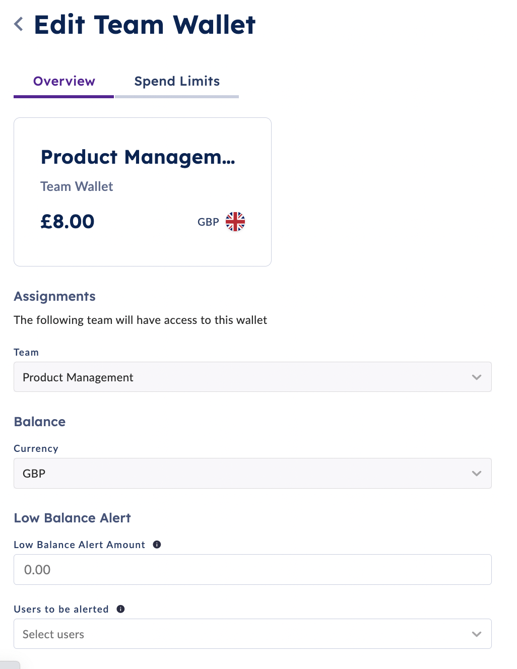 How to add a low balance alert against a wallet – Reachdesk Knowledge base