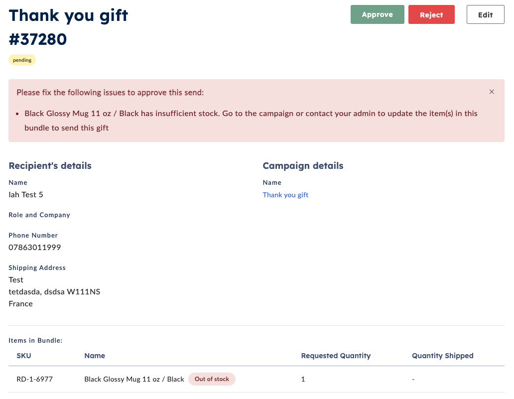 Update pending sends from bundle campaigns due to out of stock items ...