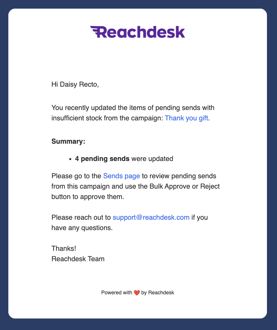 Update pending sends from bundle campaigns due to out of stock items ...
