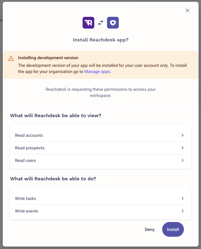 How to install and use the Reachdesk App in Outreach – Reachdesk Knowledge base