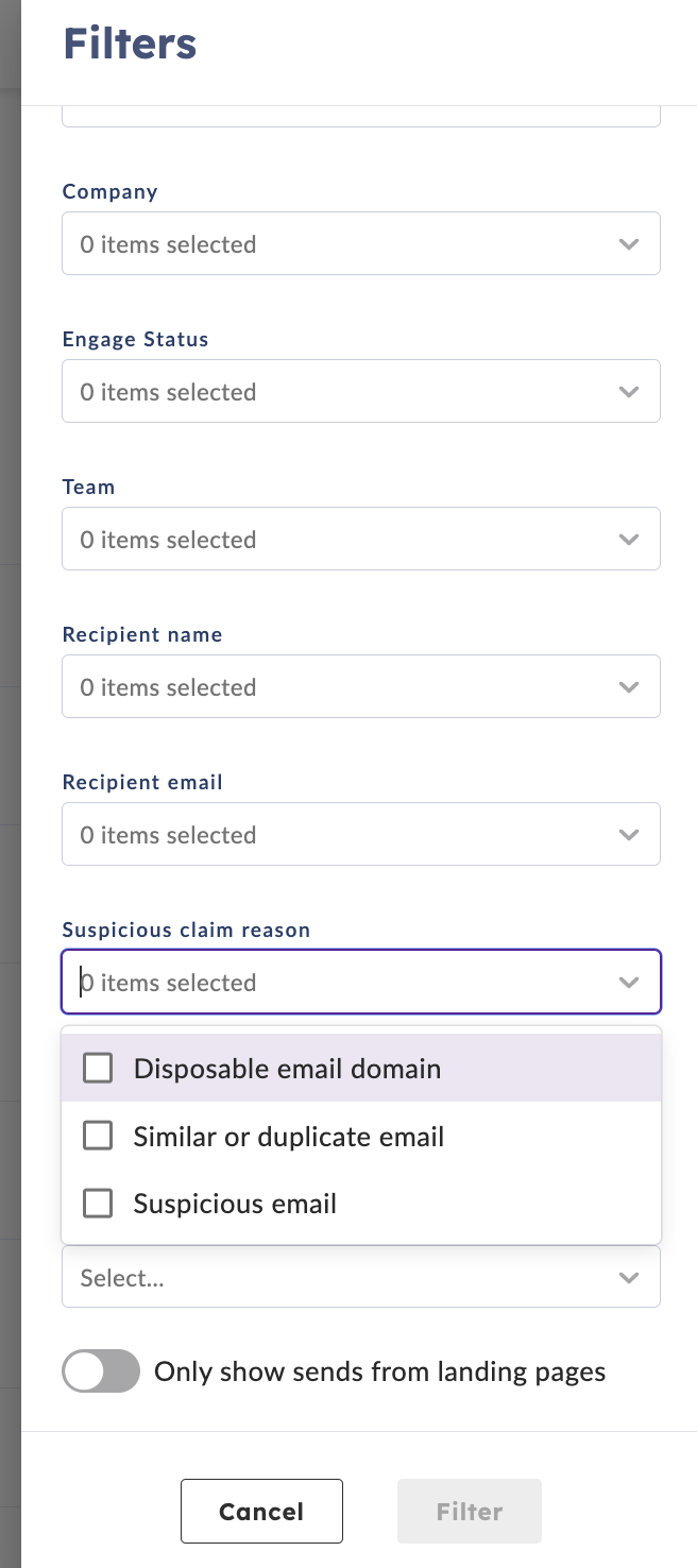 Configure suspicious claim checks and email/domain blocking – Reachdesk ...