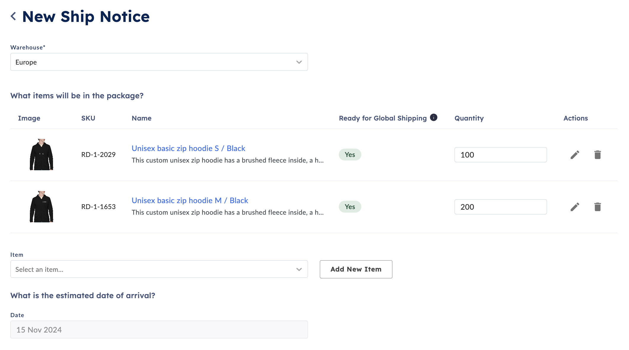 How to send items to our warehouse – Reachdesk Knowledge base