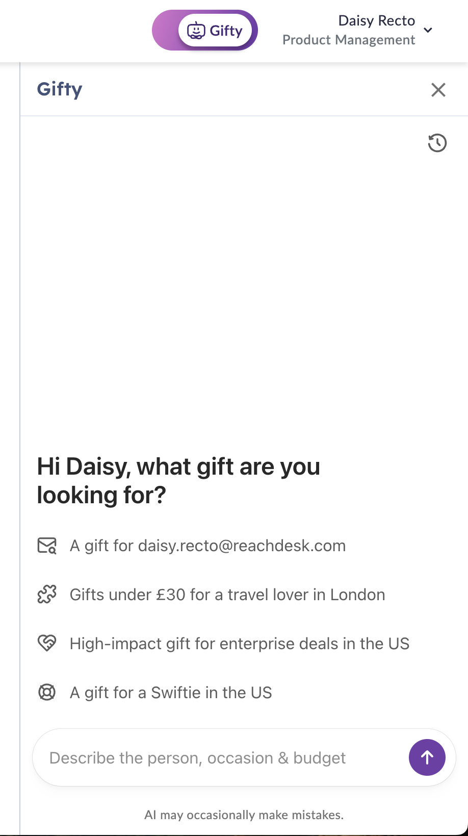 Using Gifty by Reachdesk for AI gift recommendations – Reachdesk ...