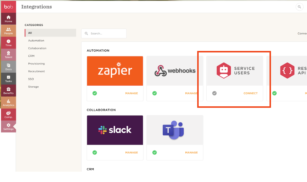 How to set up HiBob Integration – Reachdesk Knowledge base