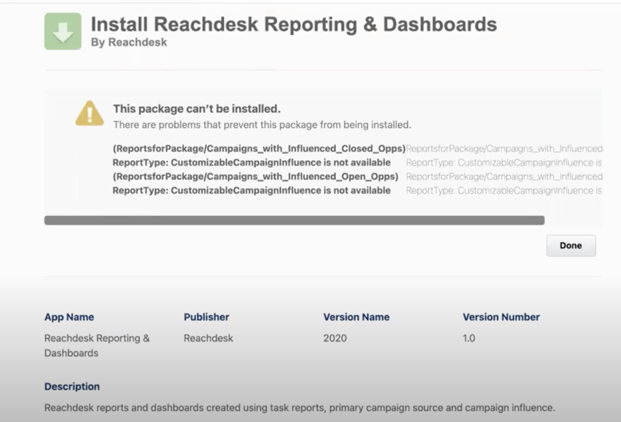 Install the Salesforce ROI Reporting Package for Reachdesk Campaigns ...